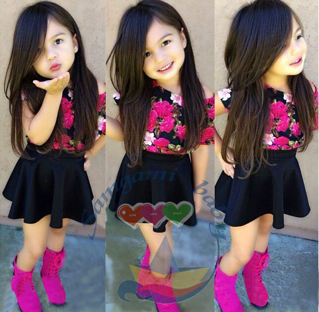 UK fashion style: 2015 summer new girls dress Cotton Baby Girls Dresses ...