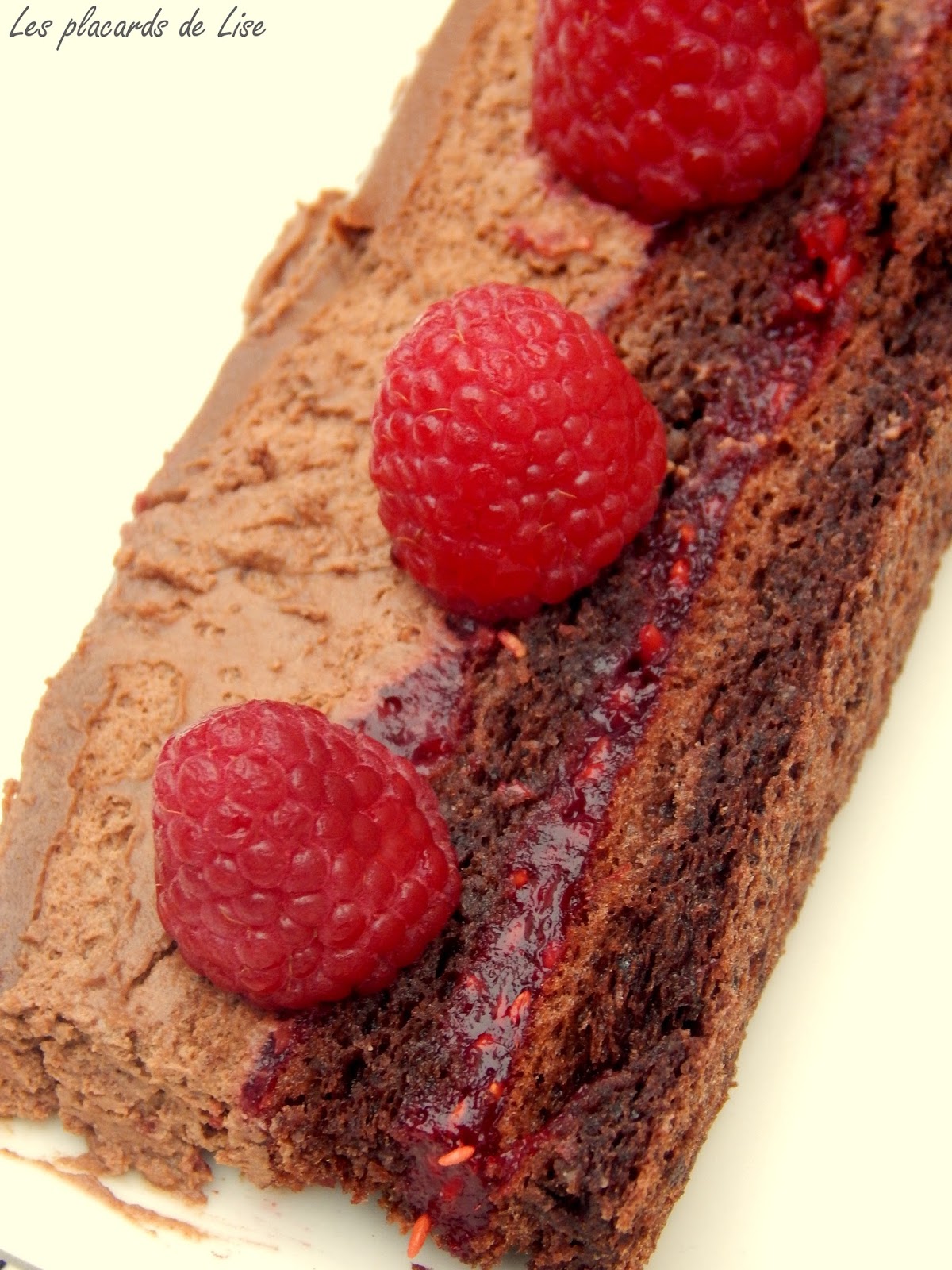Gâteau chocolat-framboise - Les Placards de Lise