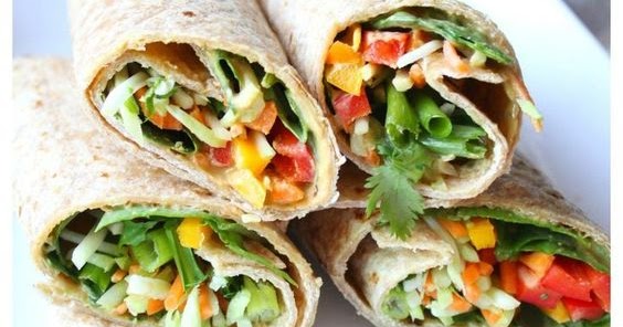 The Best Food In The World: Veggie Thai Wraps with Spicy Peanut Sauce
