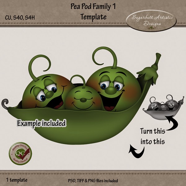 Sugarbutt Artistic Designs: New pea pod family template now in stores