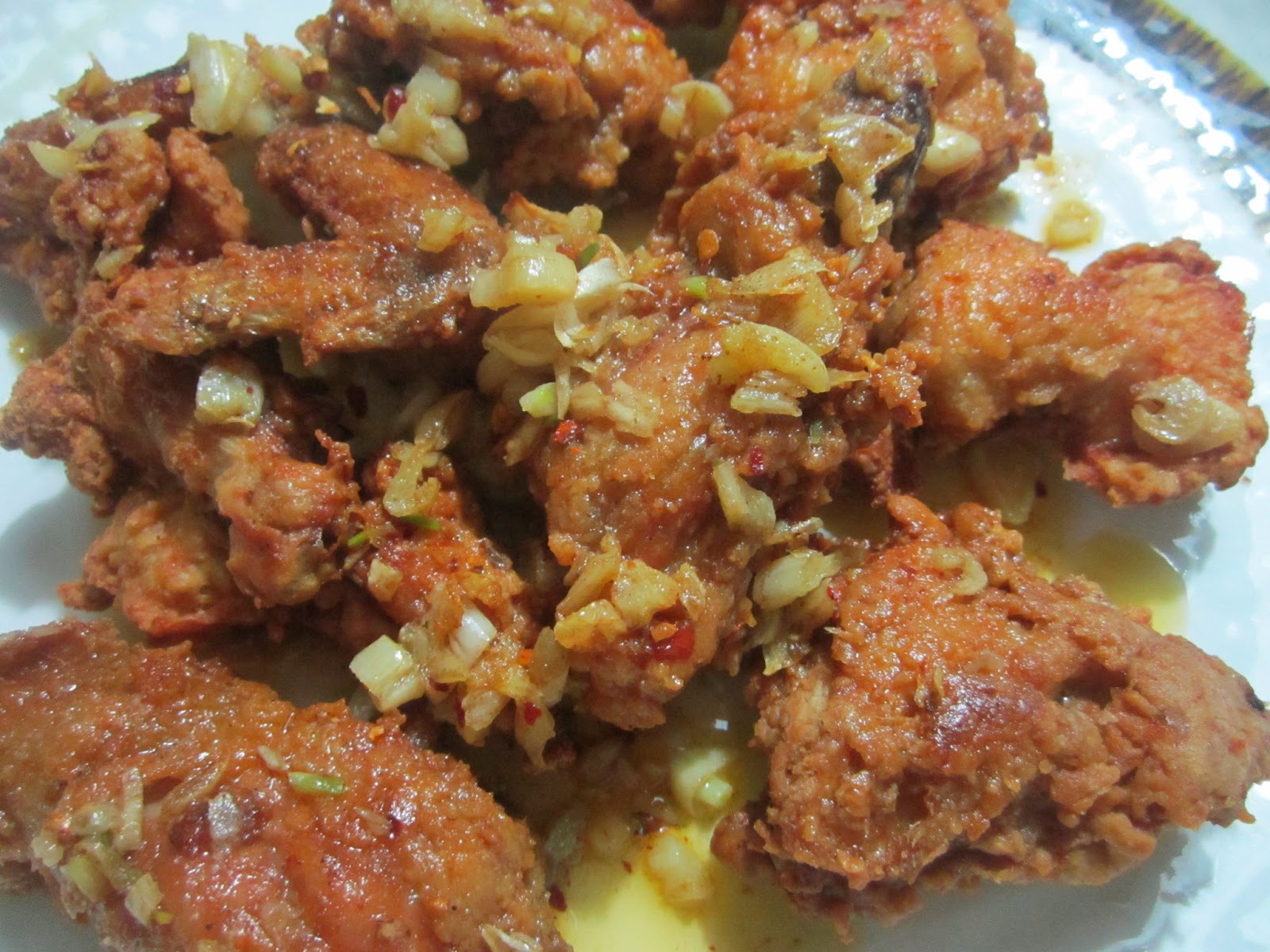 .: BUTTERED FRIED CHICKEN AND TOMYUM NOODLE SOUP