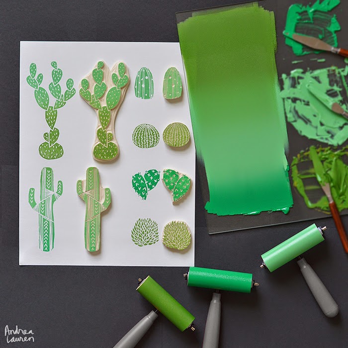 Ink Print Repeat by Andrea Lauren: Block Printing Stamps by Andrea Lauren
