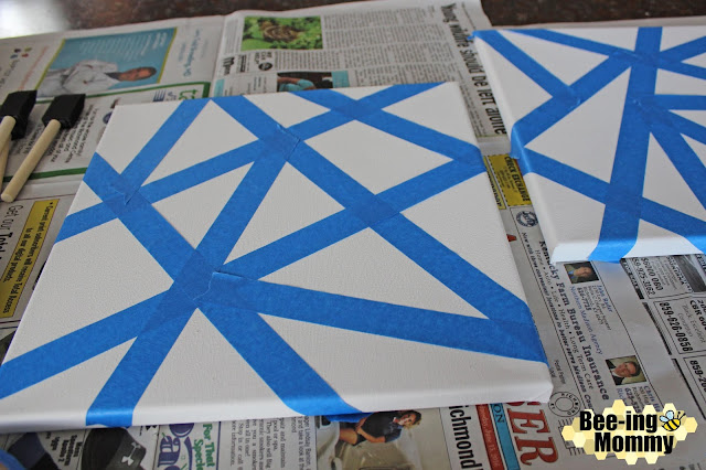 Geometric Wall Decor using Painters Tape