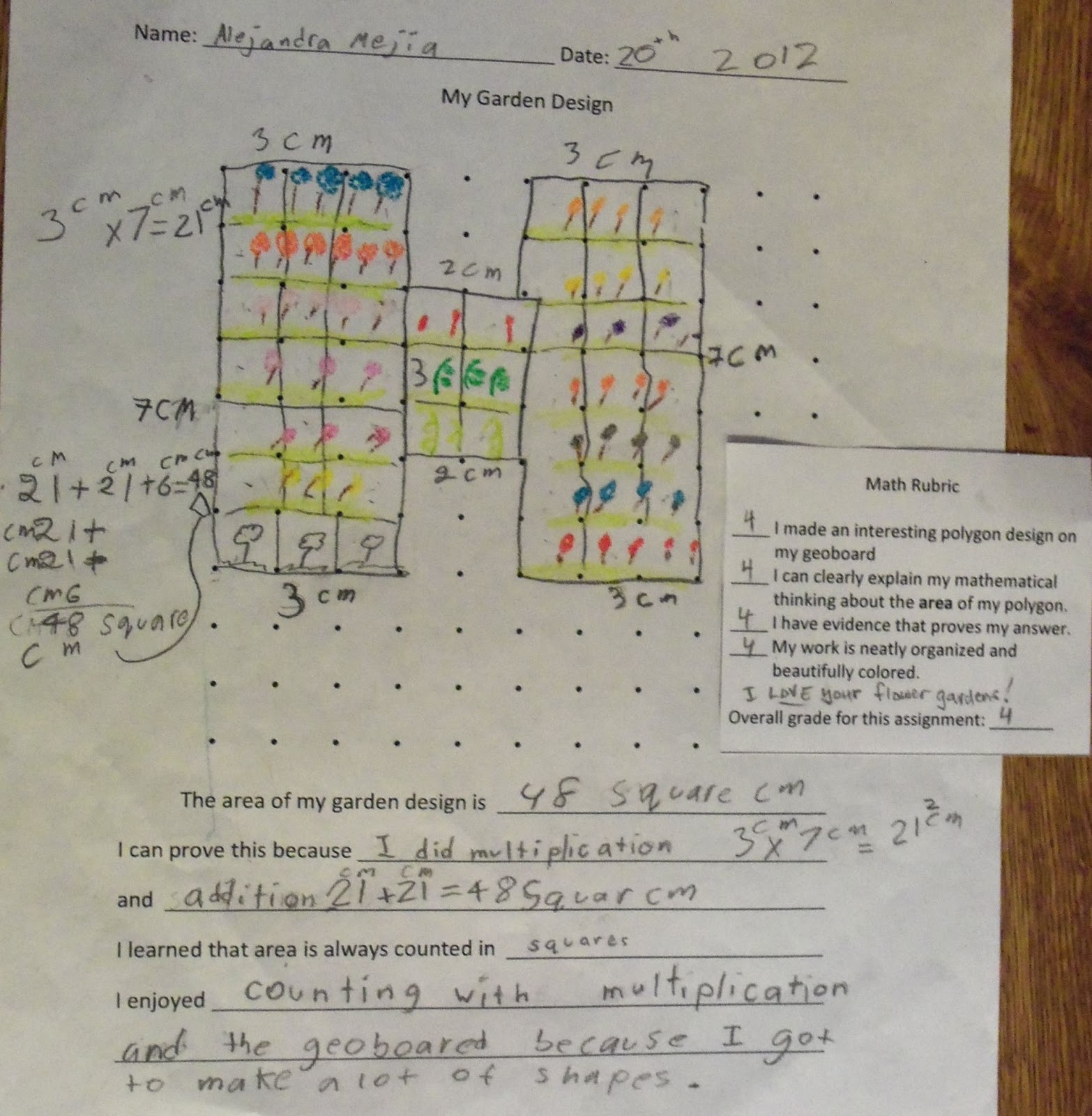 Mom and Me Math Activities: 6.G.A.1 Finding Area on the Geoboard