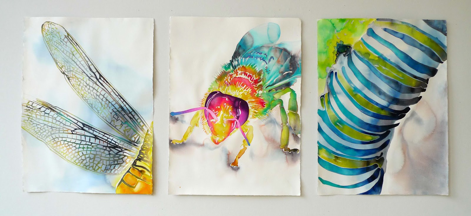 paintings: Triptych Watercolor-- JOURNEY