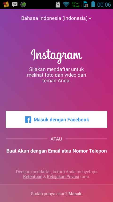 Cara Masuk Instagram Dengan Facebook Sangat Mudah