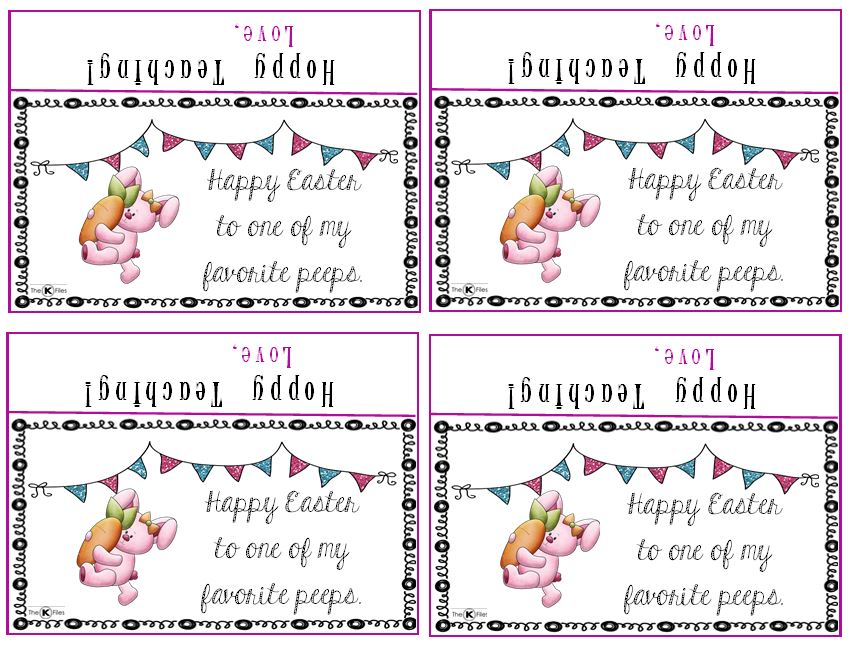 The K Files: Happy Easter Peeps! Treat Label FREEBIE