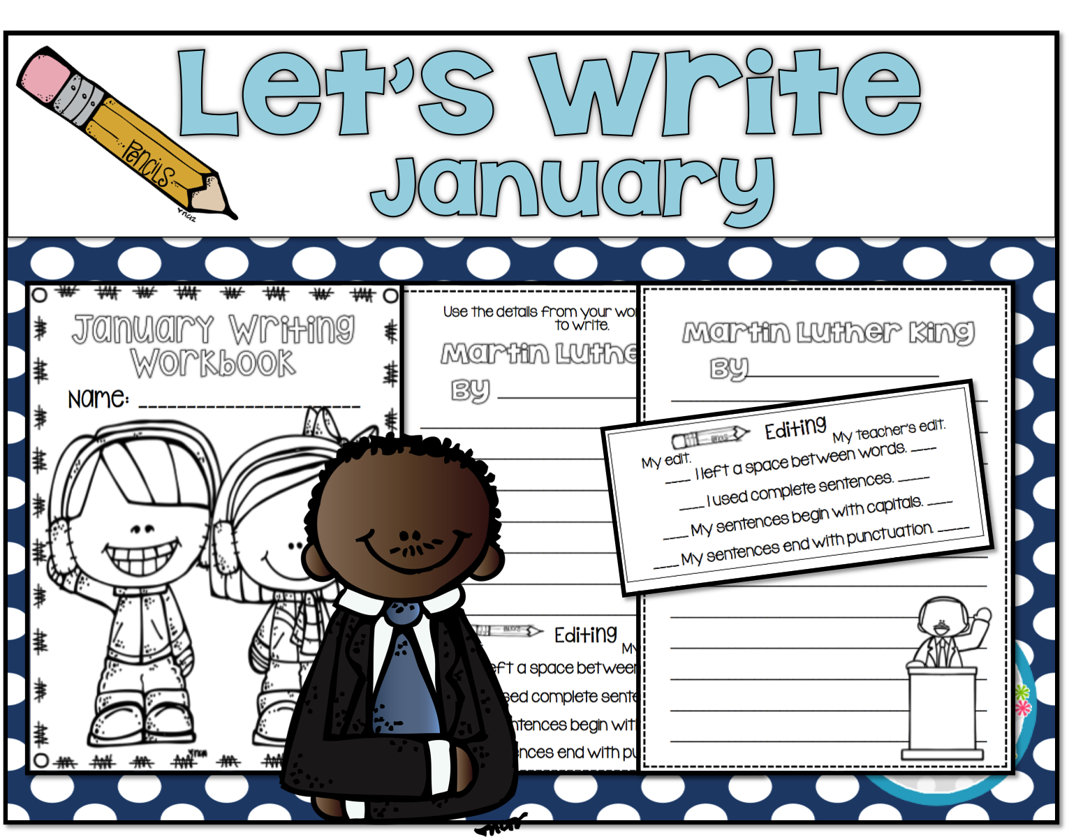 1st Grade Hip Hip Hooray!: Let's Write January