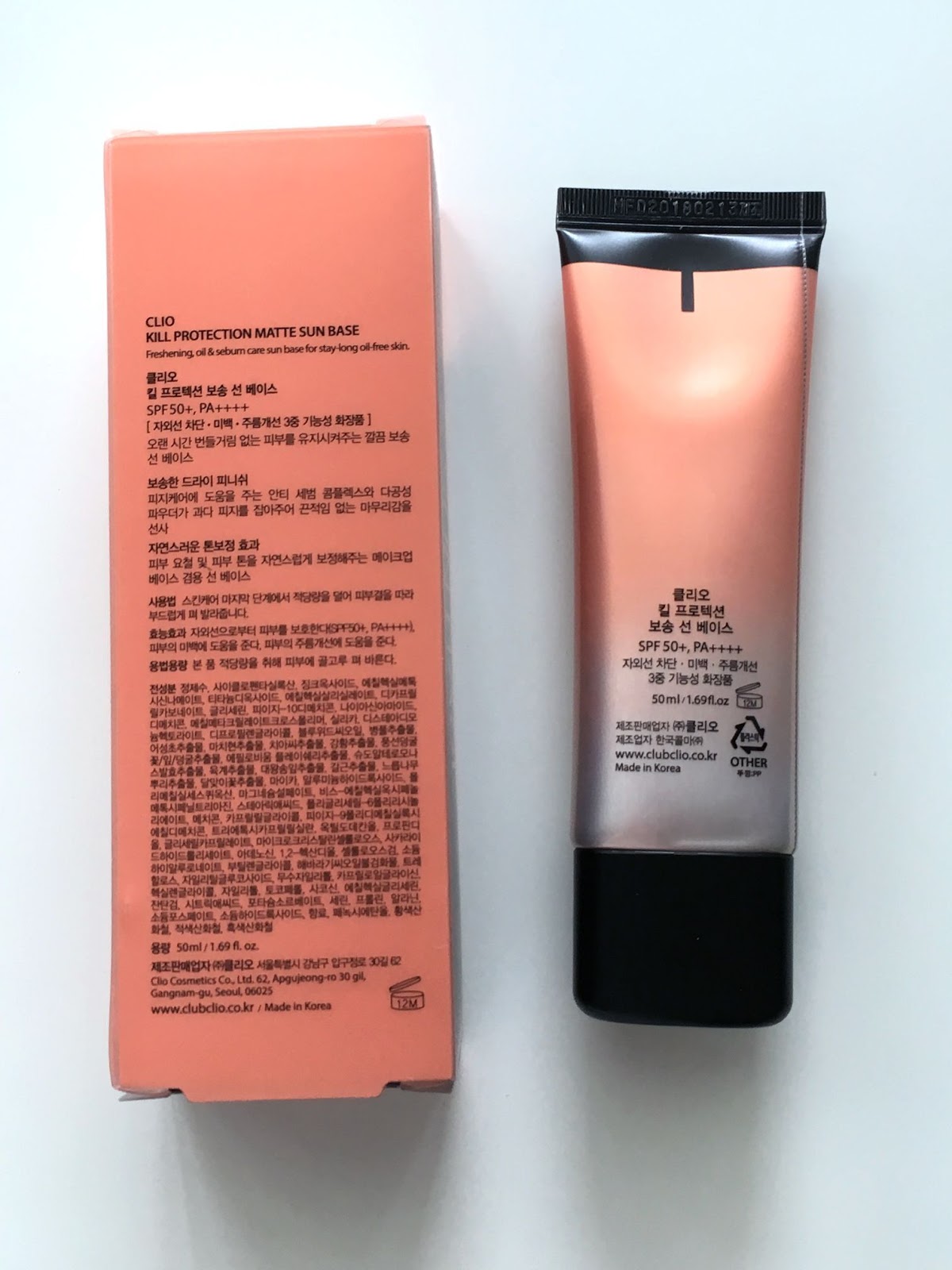 Skincare Notebook: Clio Kill Protection Matte Sun Base SPF 50+ PA ...