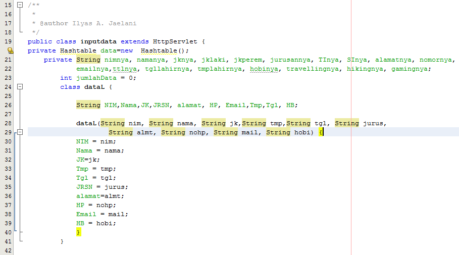 Knowledge, Technology and Information: Program Input Data Menggunakan Hashtable di Java Servlet