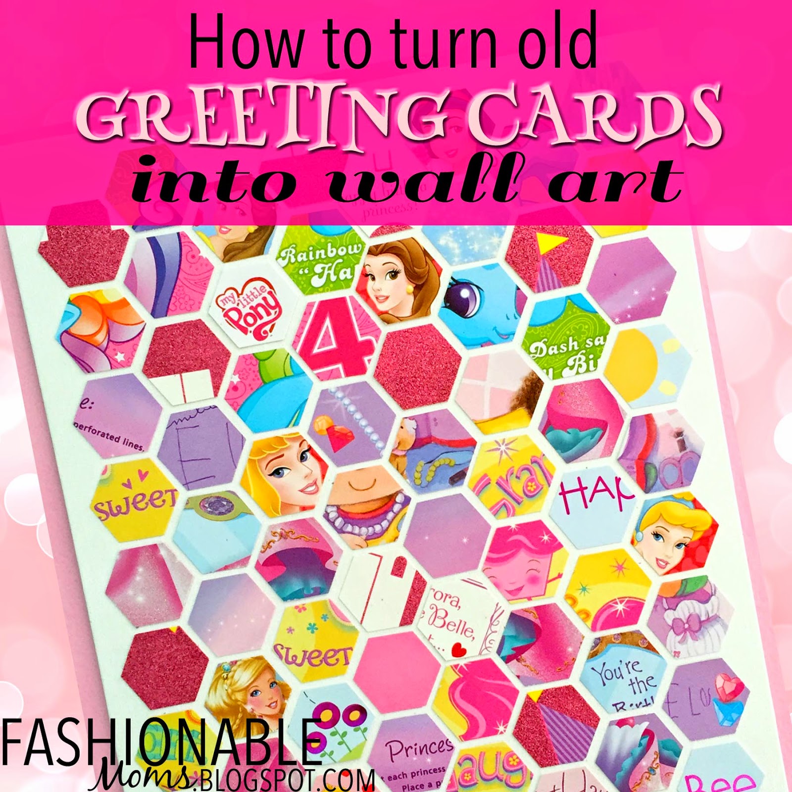 My Fashionable Designs: How to Turn Old Greeting Cards into Wall Art
