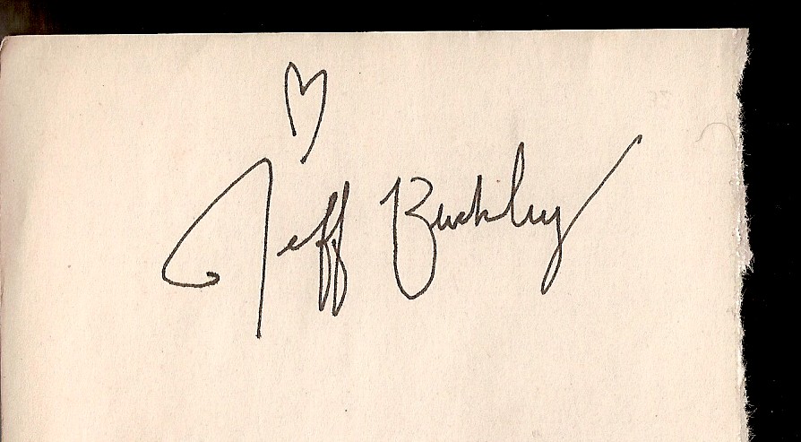 Jeff Buckley Autographs: New Jeff Buckley Autograph for Sale