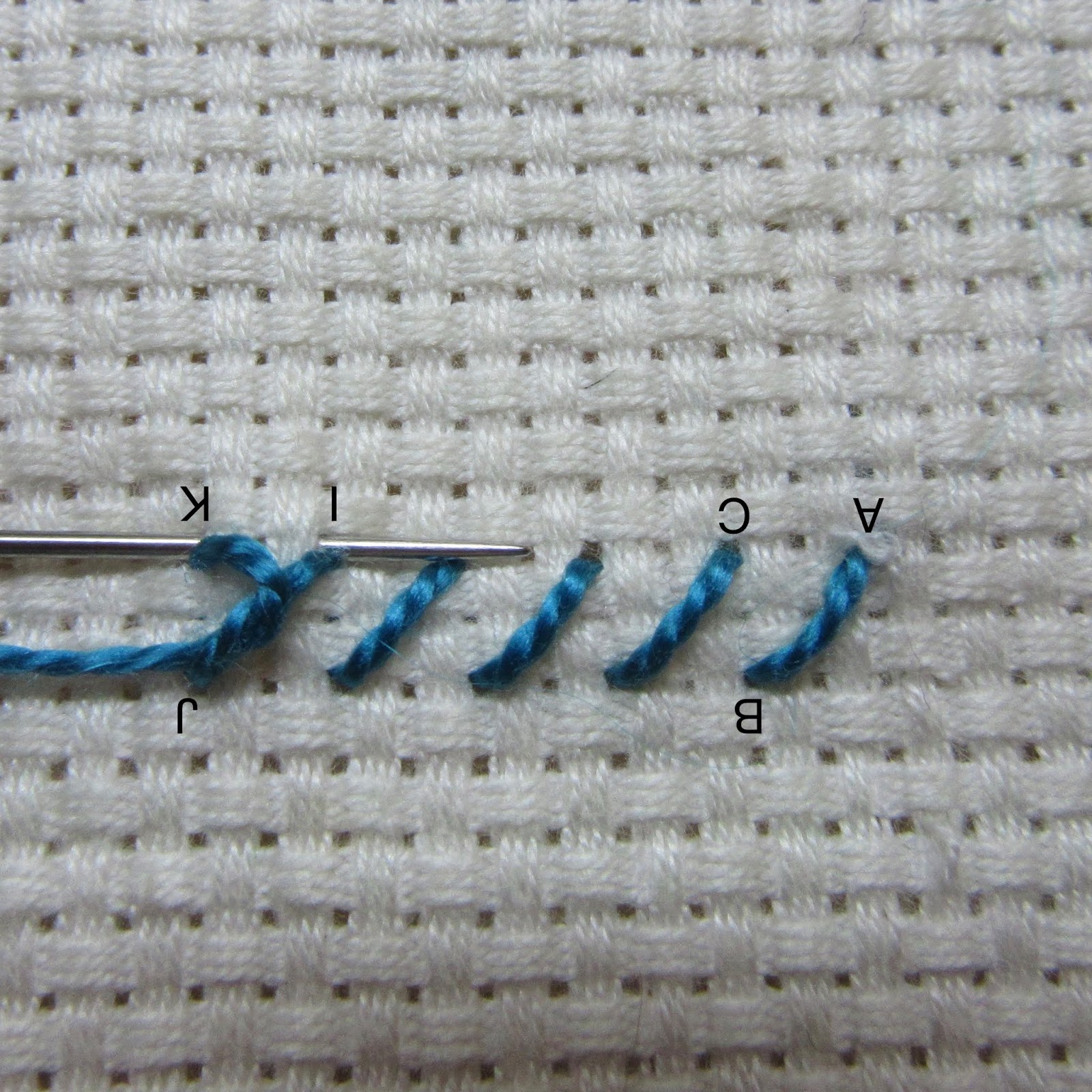 Queenie's Needlework: Sunday Stitch School - Lesson 74: Boucle Stitch