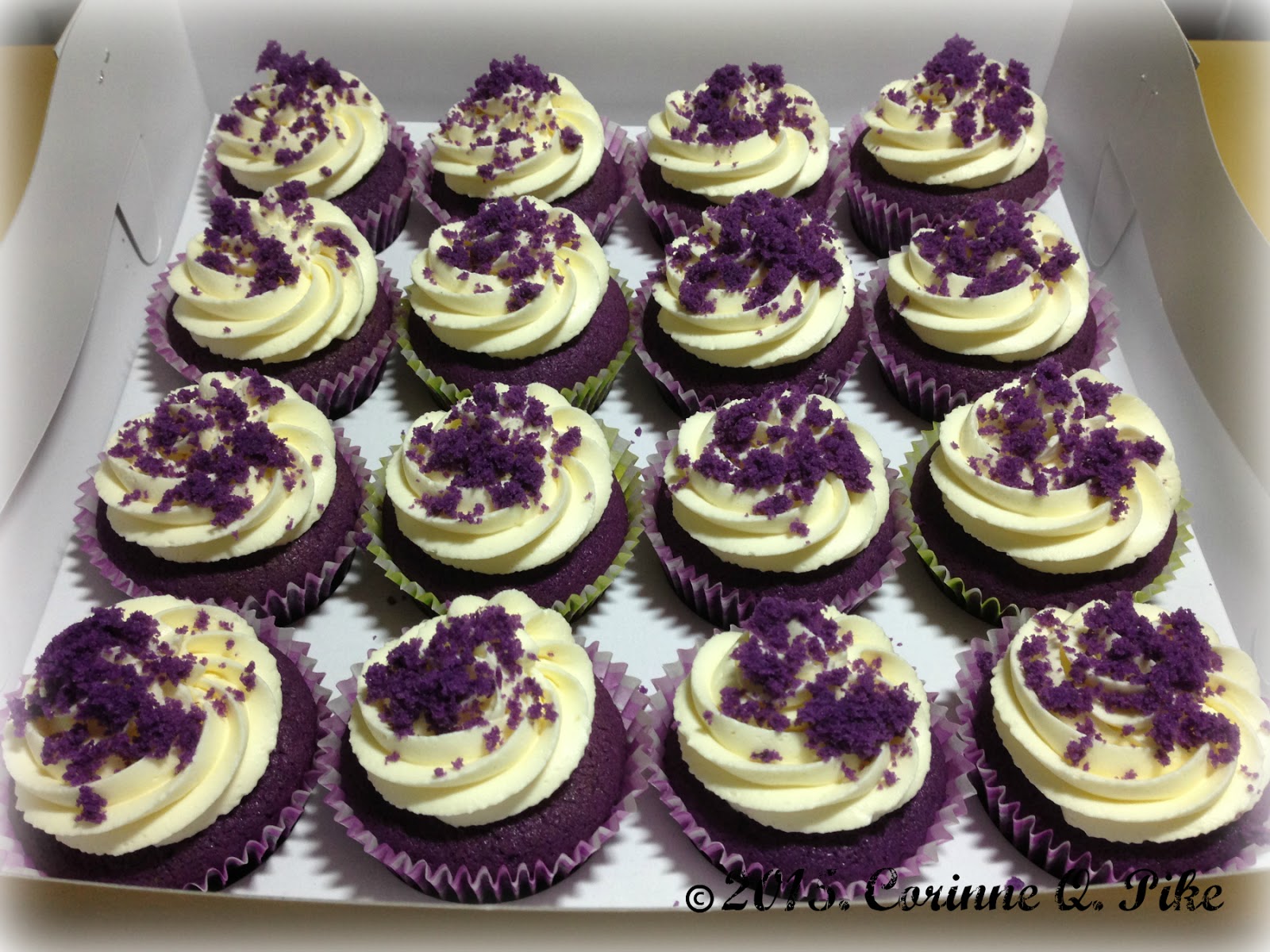 Heart of Mary: Ube cupcakes