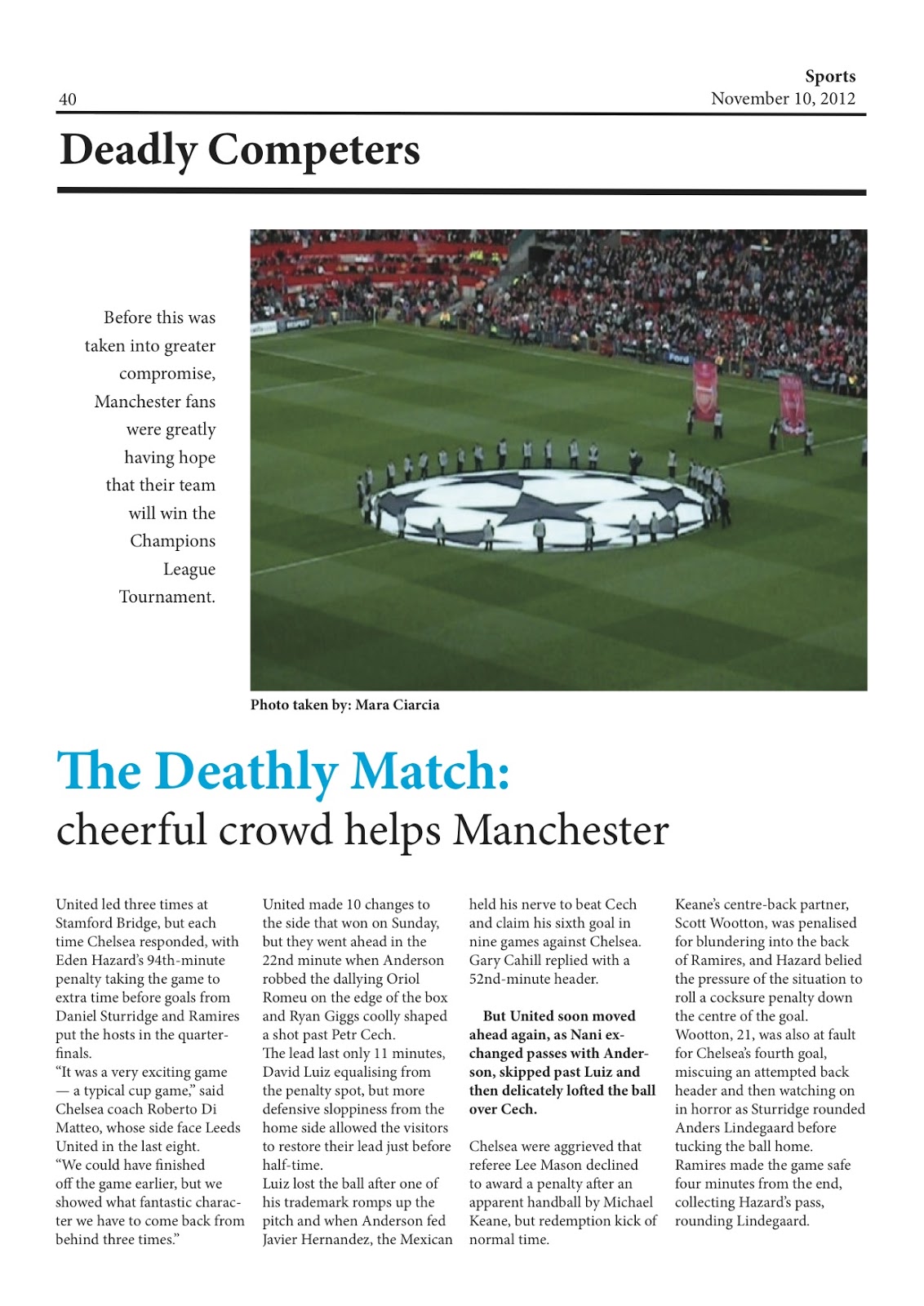 imagemaking: Newspaper Feature Page