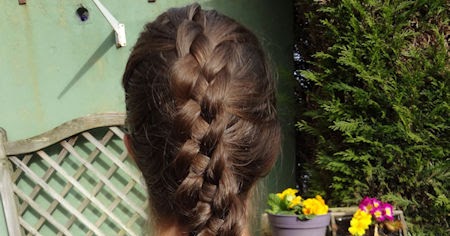 Miriam's Vlecht Lessen: 4 plukken opvlecht (4 strand Dutch braid)