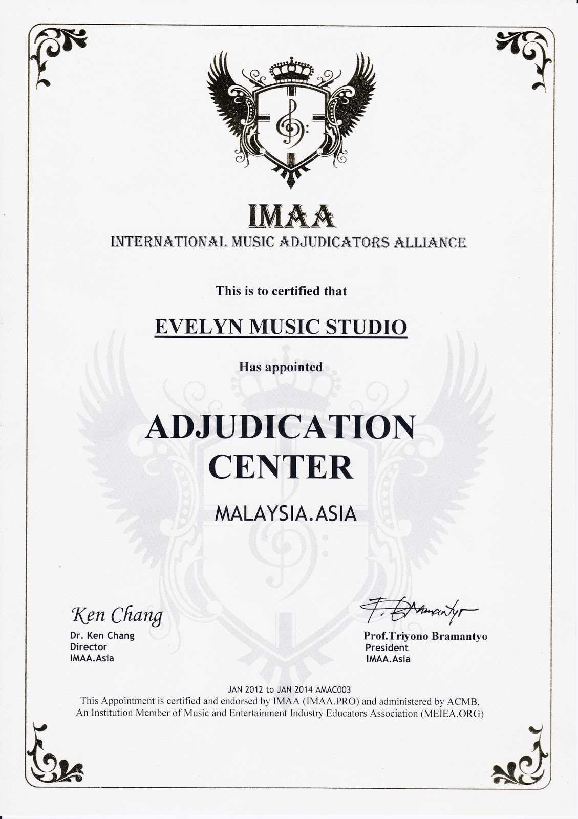 Evelyn Music Studio: "IMAA" International Music Adjudicators Alliance ...