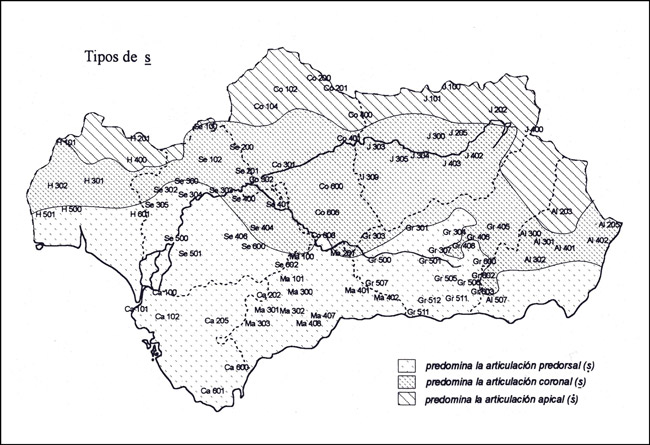 Geografía Lingüística : ATLAS LINGÜÍSTICO Y ETNOGRAFICO DE ANDALUCIA (ALEA)