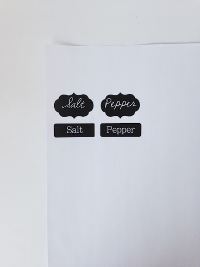 Printable Salt And Pepper Labels - Printable Word Searches