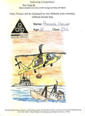Martham Primary School: Hemsby Lifeboat Colouring Competition