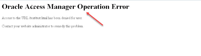 Enterprise Security Customizing Oracle Access Manager Operation Error