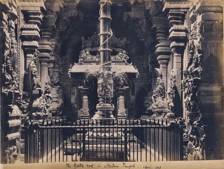 The Golden rod in Madurai Temple - Tamil Nadu, April 1898 - Old Indian ...