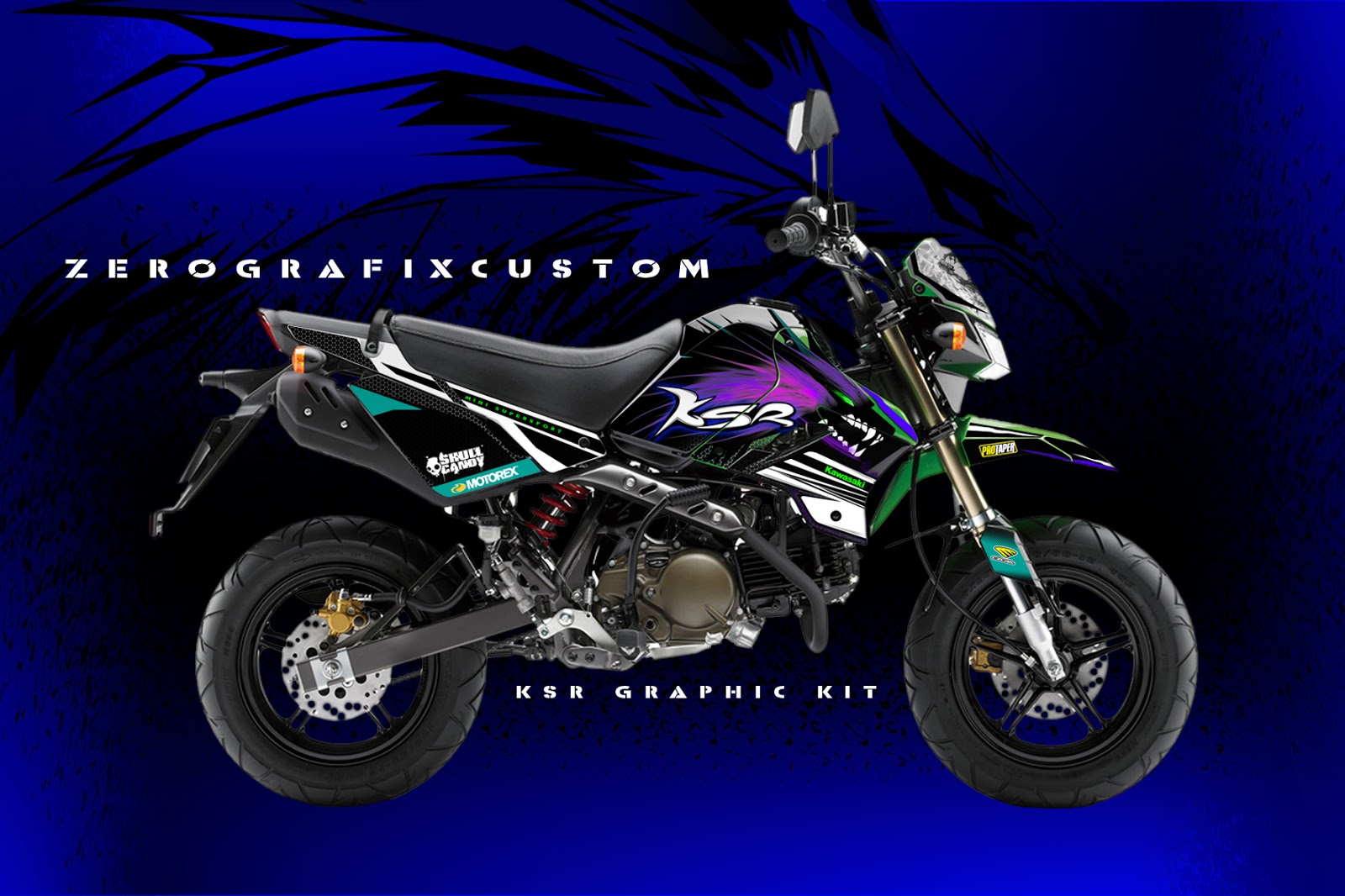 Decals stickers Kit kawasaki KSR 110 series