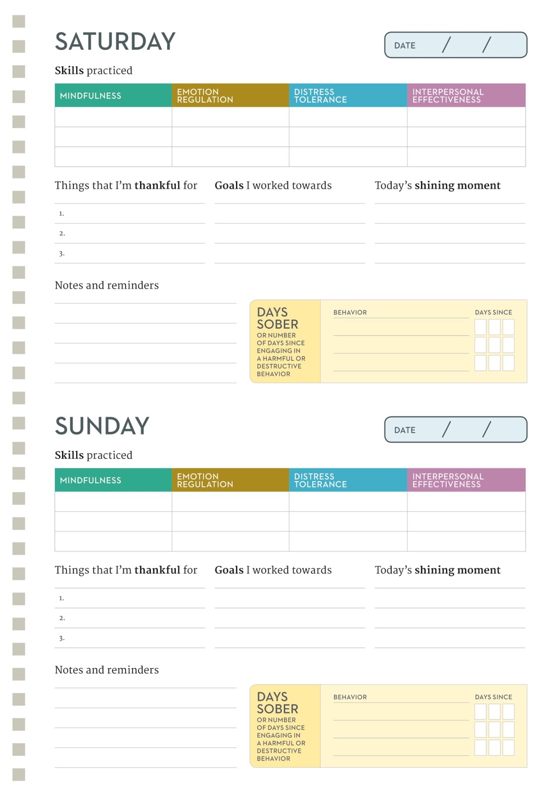 The Dialectical Behavior Therapy Wellness Planner by Amanda Smith, LMSW ...