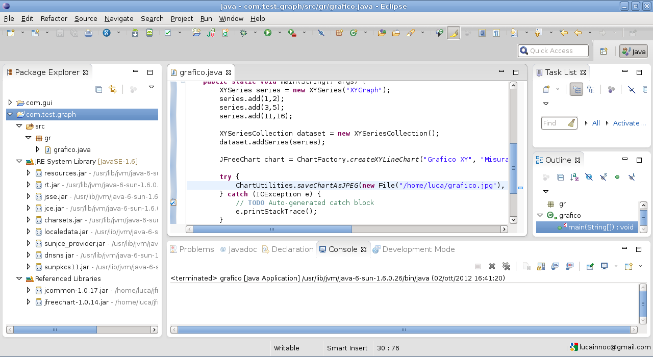 DHOB (IU5SGN): Creare grafici in Java con JFreeChart