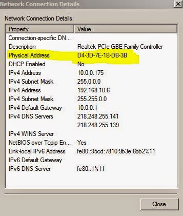 How to locate MAC address | Nagarams Blog