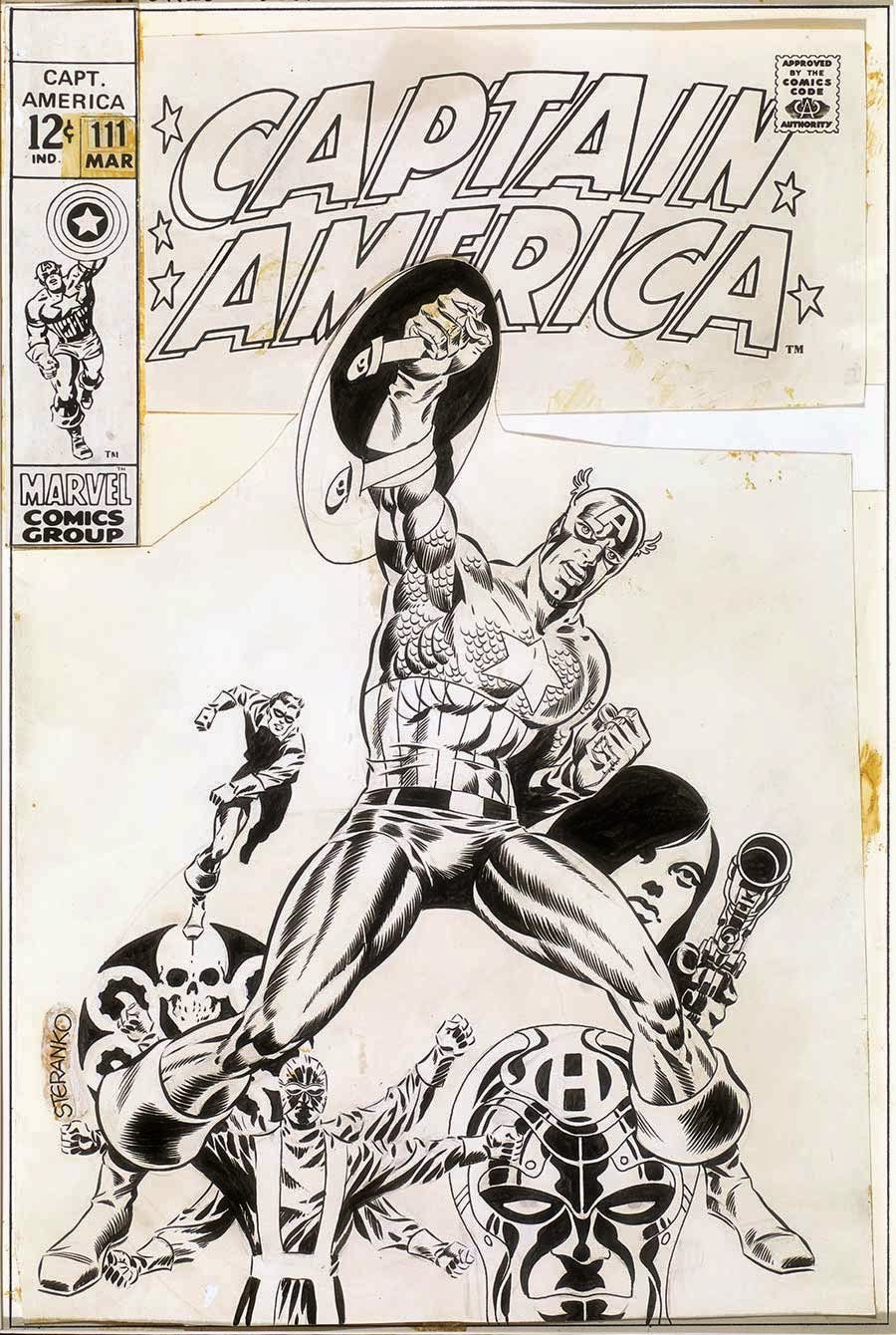 Jim Steranko original art - Captain America #111 cover - Pencil Ink