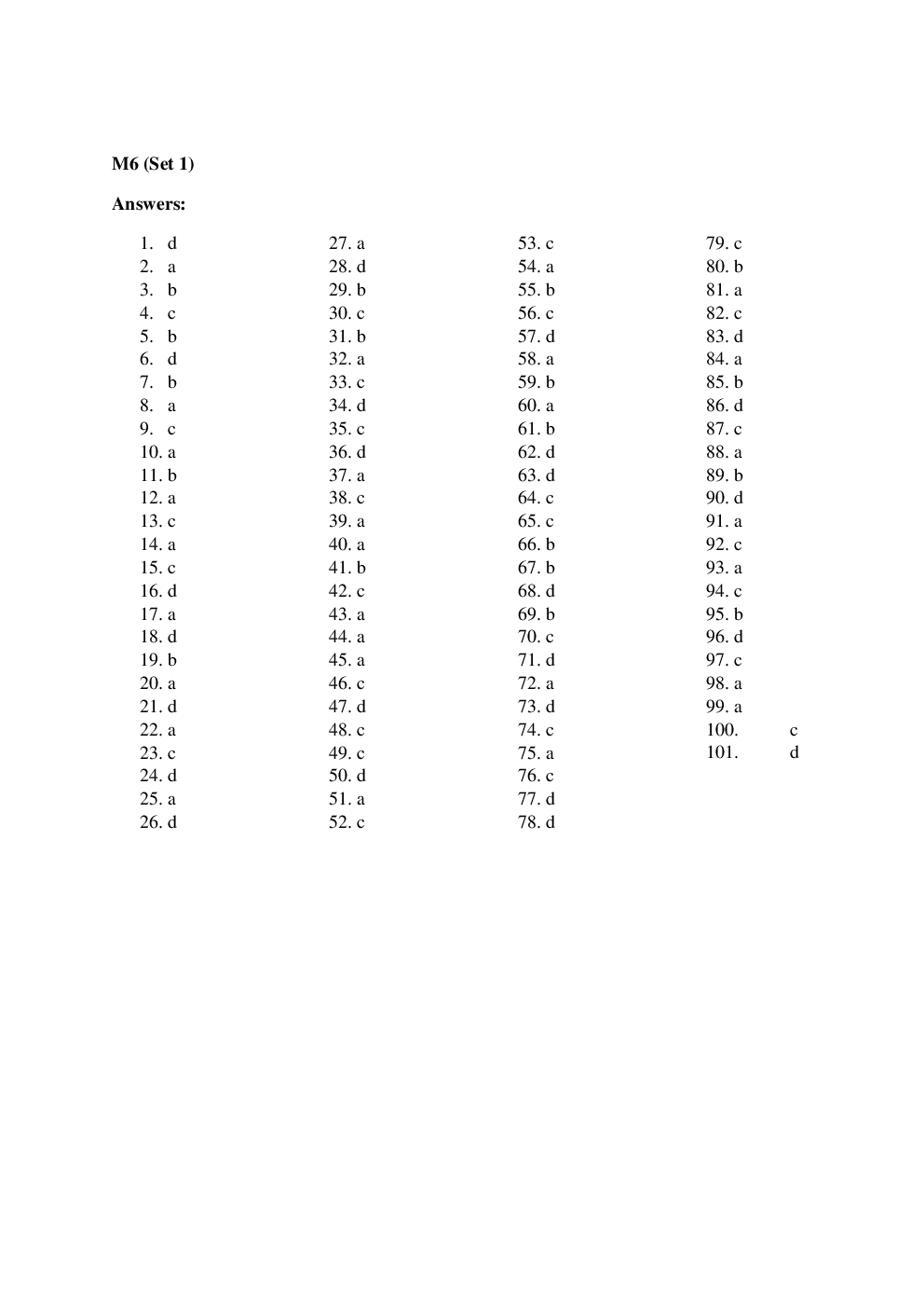 CMFAS Mock Papers PDF M1A M1B M5 M6 M6A M8 M8A M9 M9A HI PDF: Answers