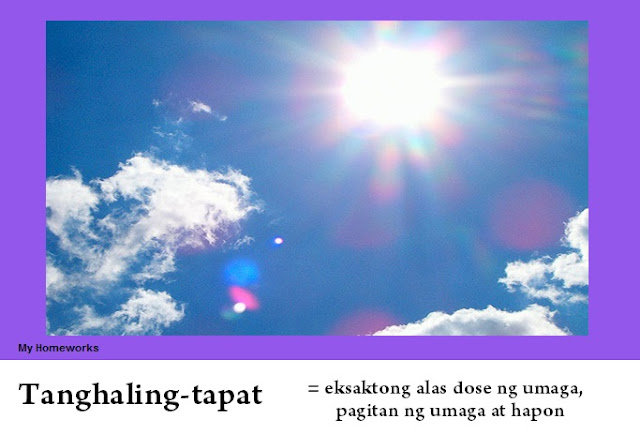 My Homeworks: Tanghaling-tapat
