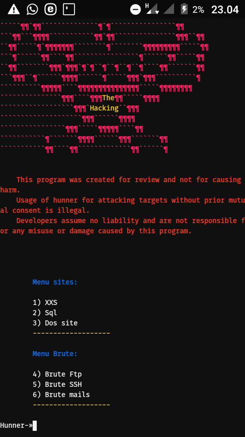 Cara Install Hunner Framework Dan Admin Finder - Termux Tutorial Kopasser 1
