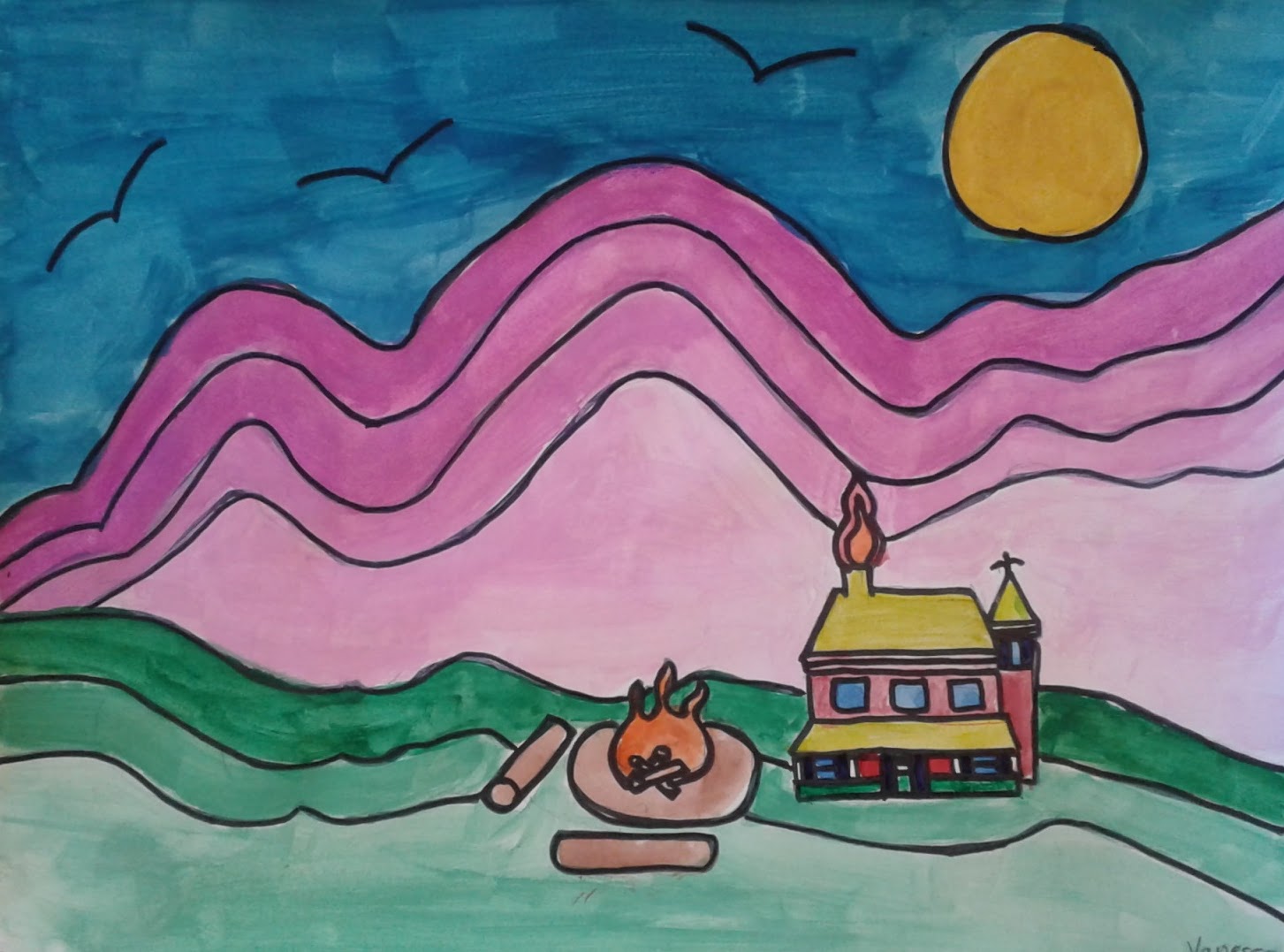 a faithful attempt: Ted Harrison Style Paintings