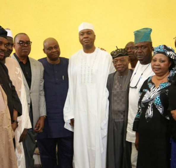 Photos: Bukola Saraki leads delegation to visit family of late Isiaka ...