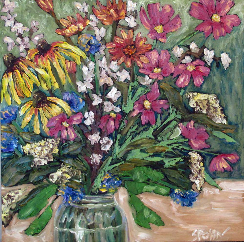 Daily Painters Of Colorado: Susan Spohn -- Floral--Mason Jar Wildflower ...