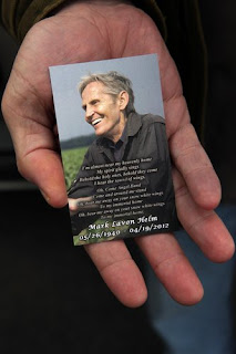Plochmann Lane: Levon Helm memorial card.