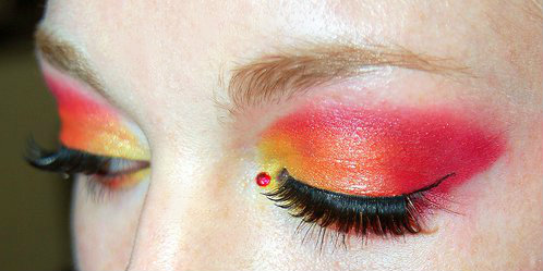 Make up, Fashion and Musings: Fire makeup