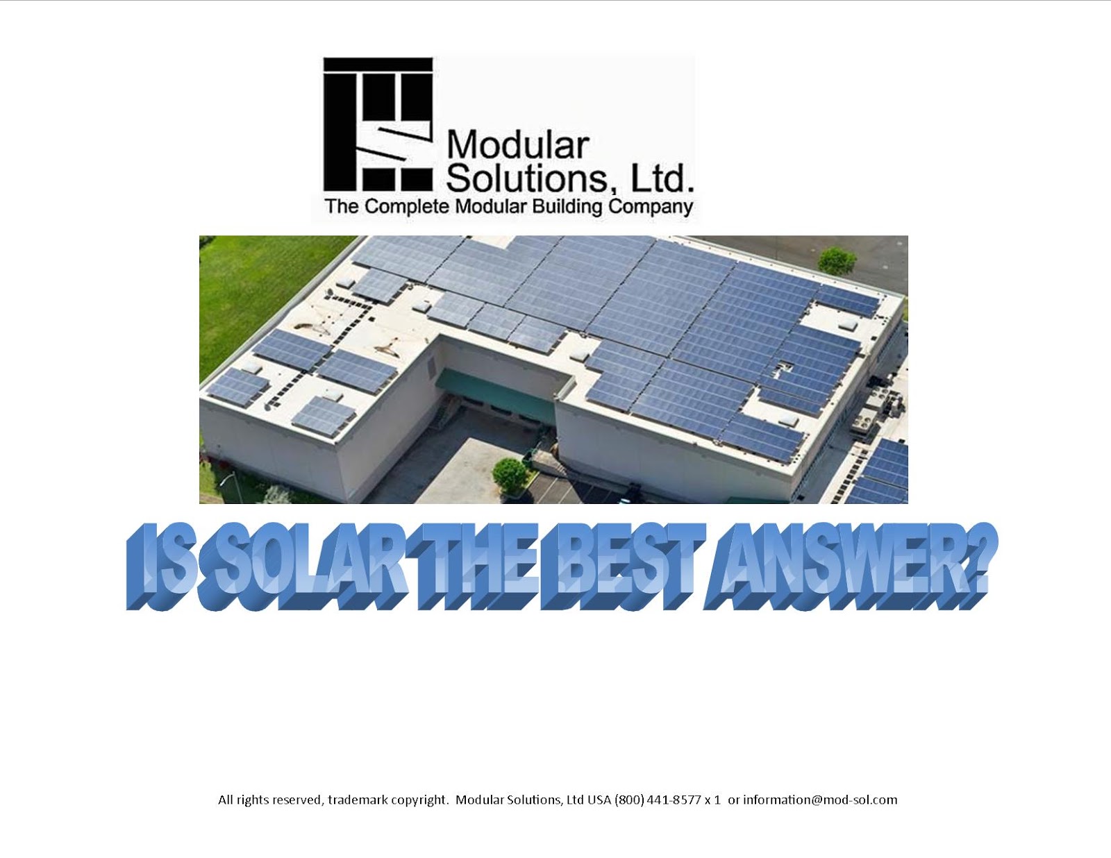 Modular Solutions, Ltd: The Experts on Prefabricated Buildings: Solar ...