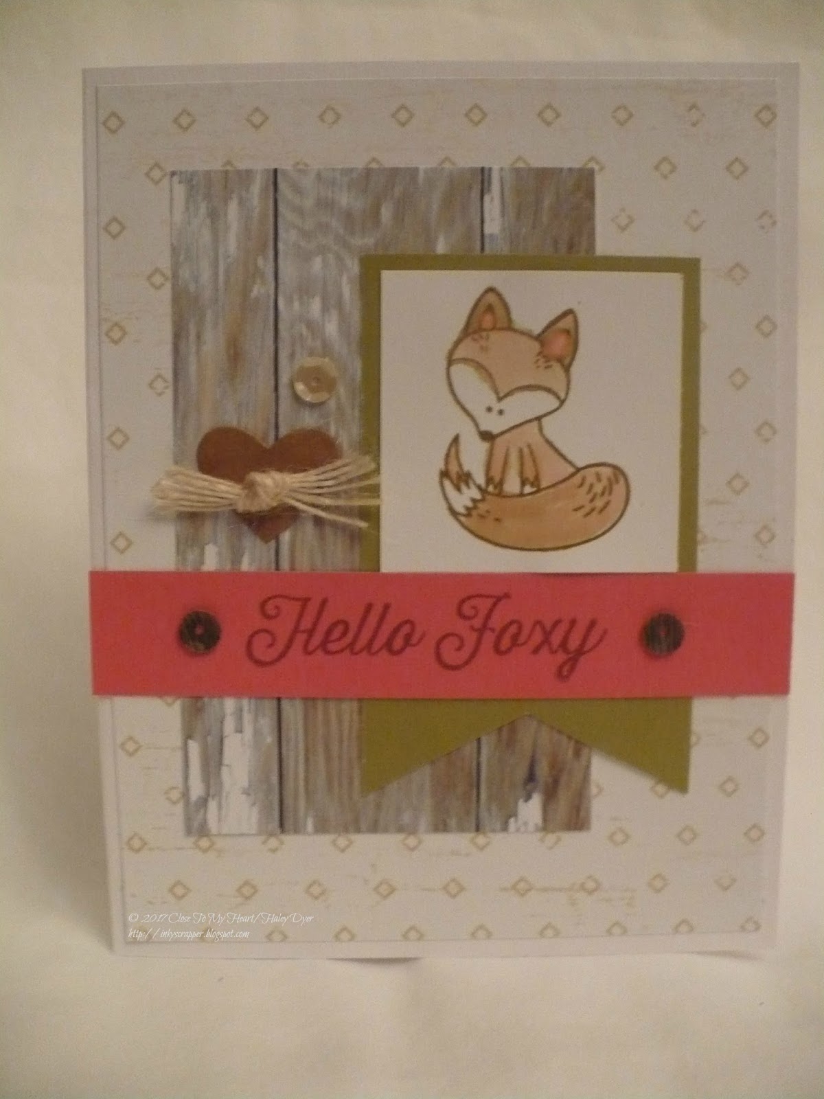 The Inky Scrapper: June Stamp of the Month Blog Hop: Hello Foxy