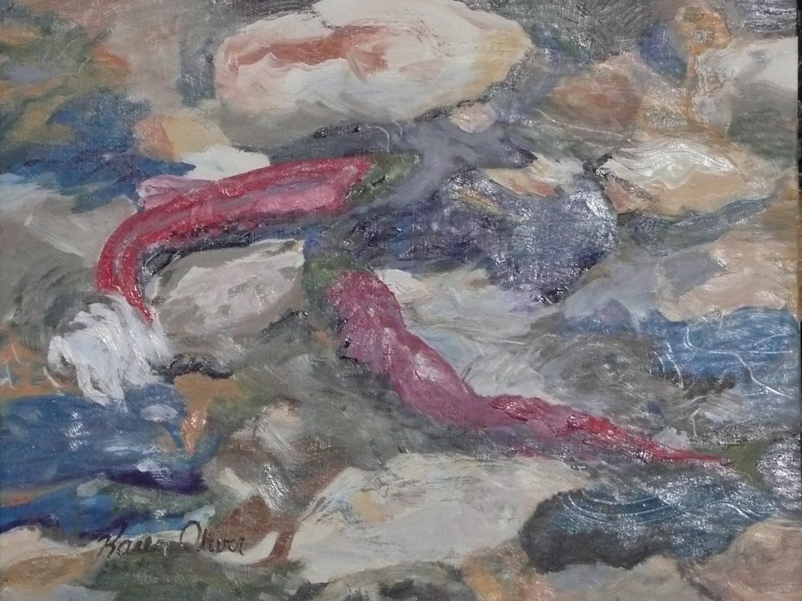 Karen Oliver's Painting Blog: Salmon River Run