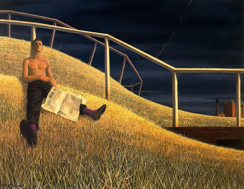 Painting of Jeffrey Smart artist, Jeffrey Smart paintings