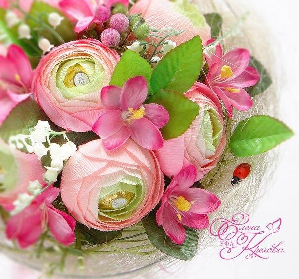 Irina: Sweet/ paper flower bouquet. DIY.