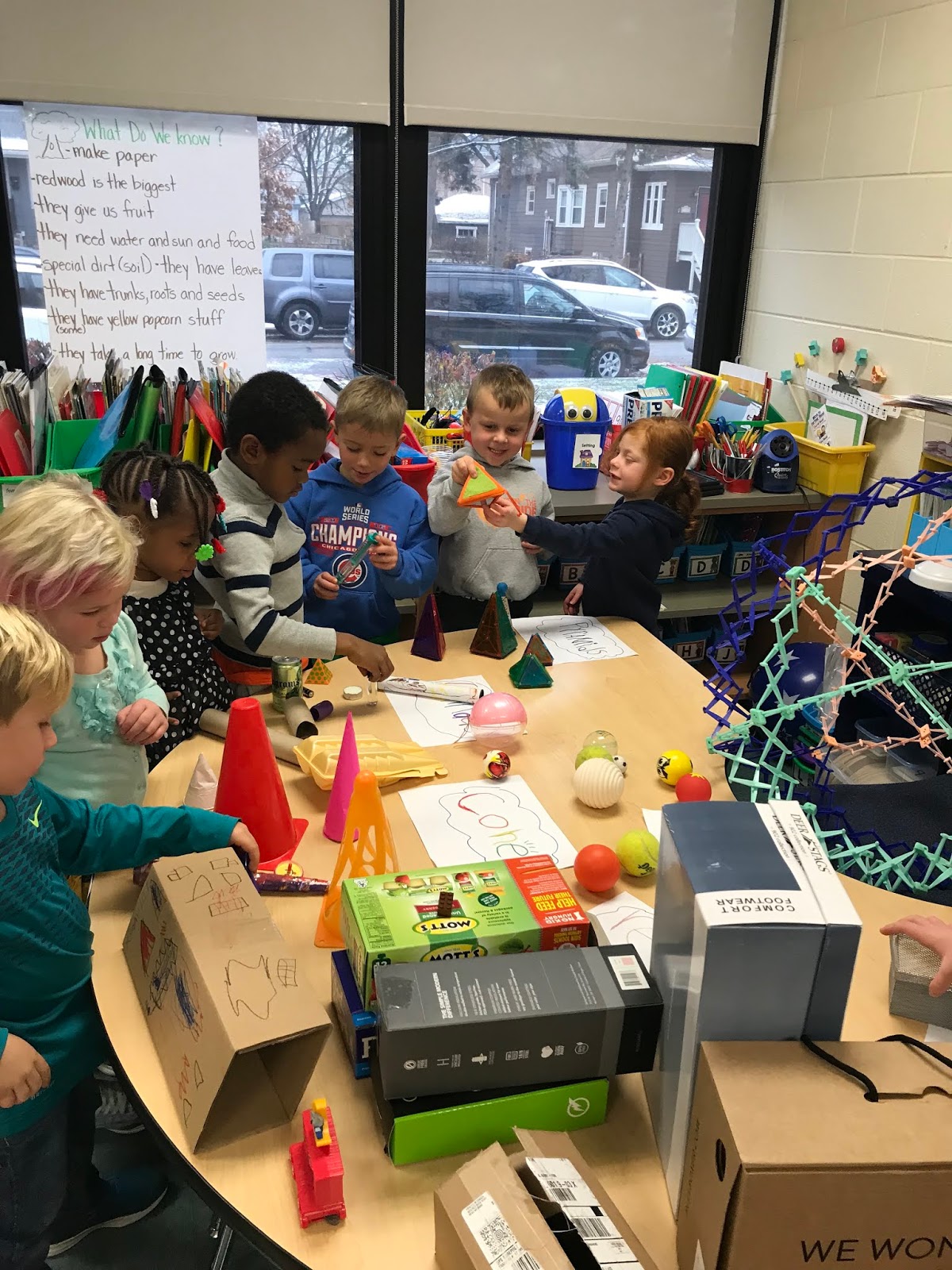 Mrs. Childress' Kindergarten Blog: Our 3D Shapes Museum