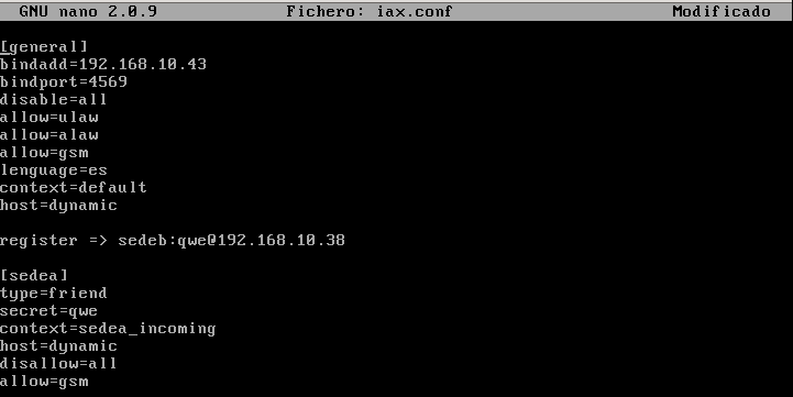 Troncal IAX2 (VoIP-Asterisk)
