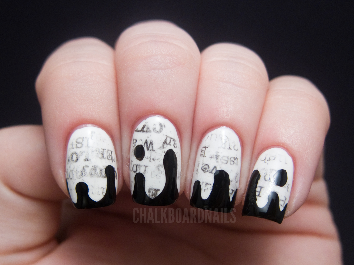 The New Black Typography Set - Daily News | Chalkboard Nails | Phoenix ...