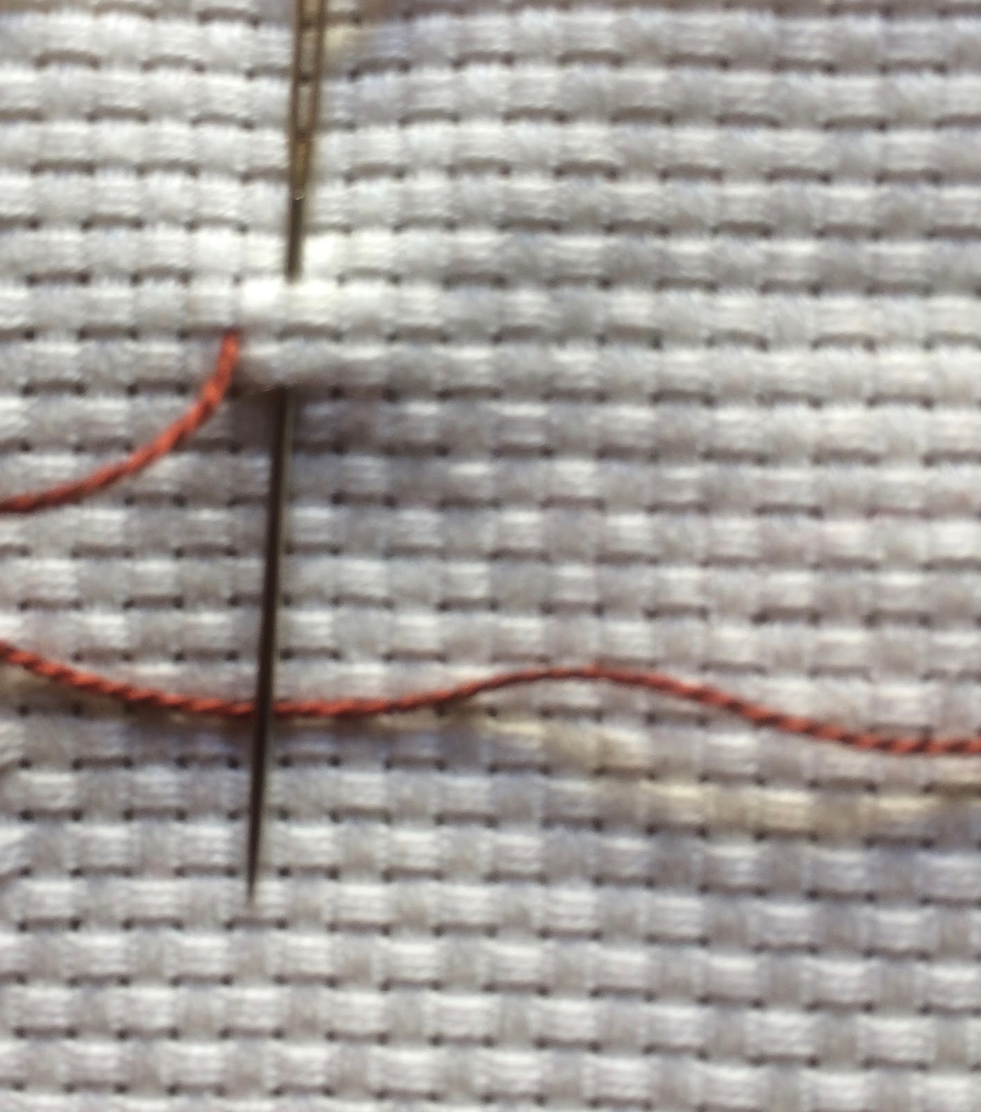 Queenie's Needlework: Sunday Stitch School - Lesson 51: Tent Stitch