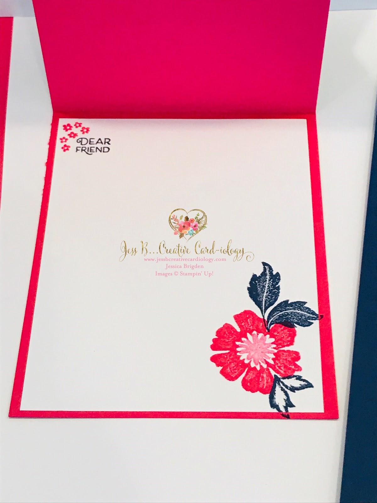 Double Easel Everythig is Rosey Card for Kylie's International Blog ...