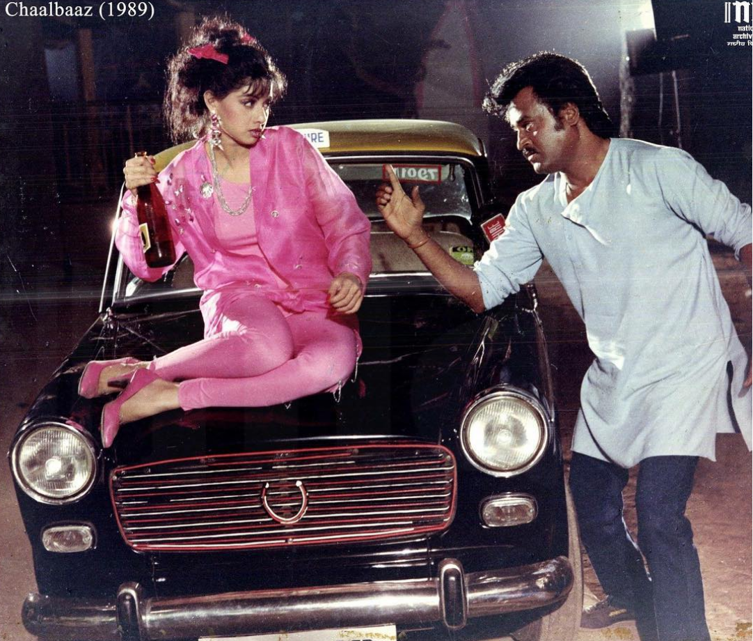 Sridevi: Sridevi in Chaalbaaz with Rajnikanth and Sunny Deol